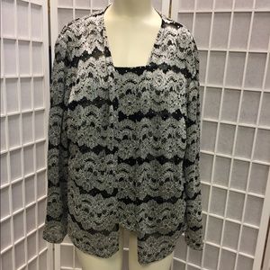 dressbarn | Tops | Dressbarn Woman Blouse Top Gray Formal Size Xl ...